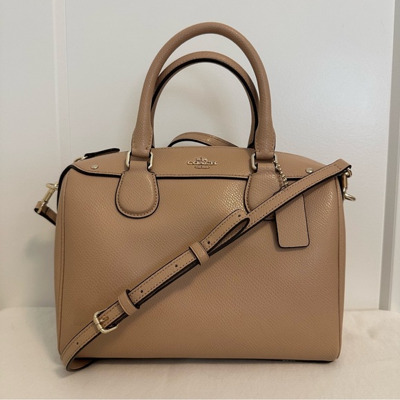 Coach | Bags | Coach Tan Satchel With Structured Design And Versatile ...